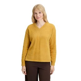 Strickpullover Betty Barclay "Damen mit V-Ausschnitt", Damen, Gr. 40, gold, Strick, Obermaterial: 92% Polyamid, 8% Polyester, l&auml;ssig geschnitten normal, V-Ausschnitt, Pullover Strickpullover