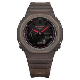 Chronograph Casio G-SHOCK, braun, rot, Armbanduhren, Herren, Chronograph, Quarzuhr, Armbanduhr, Herrenuhr, analog, digital