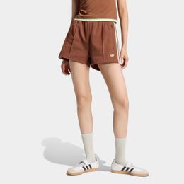 Shorts adidas originals "SHORTS", Damen, Gr. L, N-Gr, preloved braun, normal, gr., Obermaterial: 52% Baumwolle, 48% Polyester, Hosen Shorts