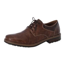 Schn&uuml;rschuh Rieker, Herren, Gr. 40, braun (wood, toffee), Lederimitat, Schuhe Schn&uuml;rschuh, mit gepolsterter Innensohle, Freizeitschuh, Halbschuh, Schn&uuml;rschuh