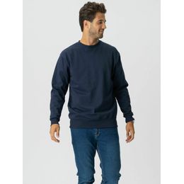 Rundhalspullover TEESHOPPEN "TEESHOPPEN Pullover Sweatshirt", Herren, Gr. L, navy, Obermaterial: 65% Baumwolle, 35% Polyester, Pullover Rundhalspullover