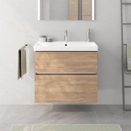 evineo ineo5 evo Unterschrank B: 78 cm, 2 Ausz&uuml;gen, mit Griffmulde, f&uuml;r Villeroy & Boch Avento; Collaro & Subway 3.0 Waschtisch,, BE0724OA,