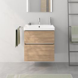 evineo ineo5 evo Unterschrank B: 63 cm, 2 Ausz&uuml;gen, mit Griffmulde, f&uuml;r Villeroy & Boch Avento & Collaro Waschtisch,, BE0735OA,