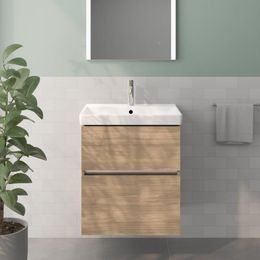evineo ineo5 evo Unterschrank B: 58 cm, 2 Ausz&uuml;gen, mit Griffmulde, f&uuml;r Villeroy & Boch Avento; Collaro & Subway 3.0 Waschtisch,, BE0723OA,