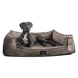 tierlando &reg; Orthop&auml;disches Hundebett FRANKLIN Kuscheliger Teddy-Stoff - Hundesofa