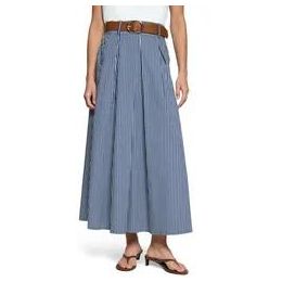 Maxirock Zero "Damen mit G&uuml;rtel", Damen, Gr. 36, dunkelblau, wei&szlig;, Obermaterial: 98% Baumwolle, 2% Elasthan. Futter: 100% diverse Faserarten, ausgestellt lang, R&ouml;cke Maxirock, G&uuml;rtel