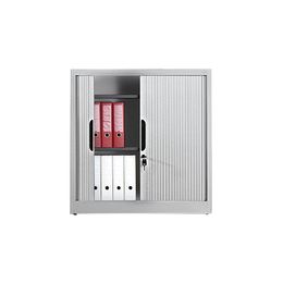 C+P Rollladenschrank mit Horizontal-Jalousie, HxBxT 1030 x 1000 x 420 mm, 2 Fachb&ouml;den, 2,5 Ordnerh&ouml;hen, lichtgrau