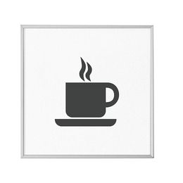 MADRID Silver Line&trade; T&uuml;rschild, Piktogramm HxB 120 x 120 mm, Caf&eacute; kaiserkraft