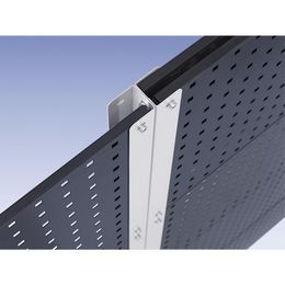 eurokraft pro Lochplatten-Stellwand, H&ouml;he 1845 mm, Grundmodul, enzianblau