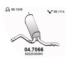 Asso Endschalld&auml;mpfer 047066 f&uuml;r VW