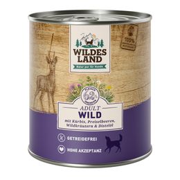 Hundenassfutter 'Wild mit K&uuml;rbis, Preiselbeeren, Wildkr&auml;utern und Distel&ouml;l' Adult 800 g