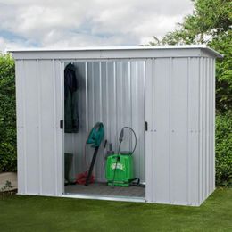 Yardmaster Metallger&auml;tehaus 'Titanium 84PZ' silbergrau 238 x 119 x 174 cm, mit Bodenrahmen