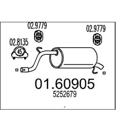 MTS MARKENTECHNIKSERVICEGMBH & CO. KG MTS Endschalld&auml;mpfer 0160905 f&uuml;r Opel
