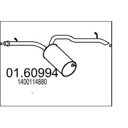 MTS MARKENTECHNIKSERVICEGMBH & CO. KG MTS Endschalld&auml;mpfer 0160994 f&uuml;r Fiat