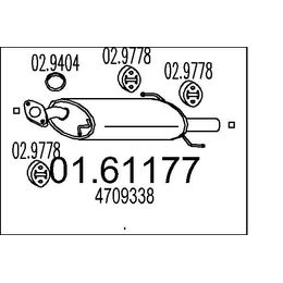 MTS MARKENTECHNIKSERVICEGMBH & CO. KG MTS Endschalld&auml;mpfer 0161177 f&uuml;r Opel