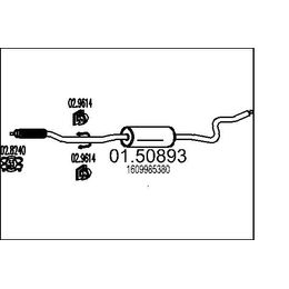 MTS MARKENTECHNIKSERVICEGMBH & CO. KG MTS Mittelschalld&auml;mpfer 0150893 f&uuml;r Citro&euml;n