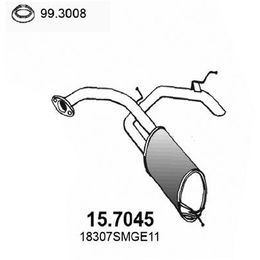 Asso Endschalld&auml;mpfer 157045 f&uuml;r HONDA