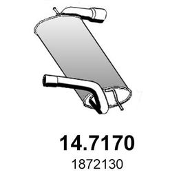 Asso Endschalld&auml;mpfer 147170 f&uuml;r Ford
