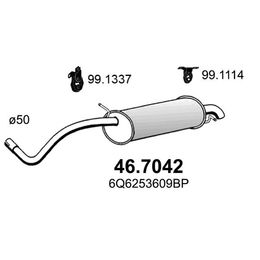 Asso Endschalld&auml;mpfer 467042 f&uuml;r VW