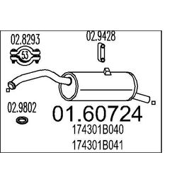 MTS MARKENTECHNIKSERVICEGMBH & CO. KG MTS Endschalld&auml;mpfer 0160724 f&uuml;r TOYOTA