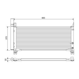 Valeo Kondensator, Klimaanlage 822664 f&uuml;r LEXUS