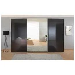 Schwebet&uuml;renschrank Rauch "Kleiderschrank Schrank Garderobe KOLUNA Hochglanz-Front und Spiegel", graumetallic, hochglanz effektgrau, B:360cm H:229cm T:62cm, Holzwerkstoff, Schr&auml;nke, Schwebet&uuml;renschrank, Breiten 203/271/315/360 cm H&ouml;hen 210/229 cm MADE IN GERMANY