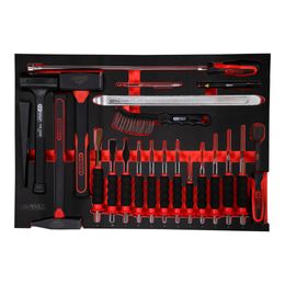 KS Tools Hammer- / und Mei&szlig;el-Satz in Schaumstoffeinlage, 22-tlg (811.0022)