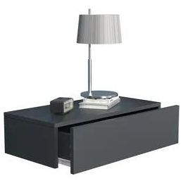 Nachttisch Vcm "Holz Wandschublade Wand H&auml;nge Nachttisch Usal M60", schwarz (anthrazit), B:60cm T:30cm, Sideboards, Nachttisch