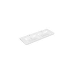 Villeroy & Boch V&B M&ouml;bel-Doppelwaschtisch Subway 2.0 130x47cm, 2 HL, &Uuml;berlauf, wei&szlig; C-plus ; Villeroy & Boch (7175D0R1)