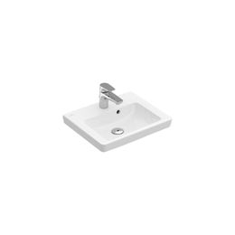 Villeroy & Boch V&B Handwaschbecken Subway 2.0 45x37cm, wei&szlig;, mit Hahnloch, &Uuml;berlauf ; Villeroy & Boch (73154501)