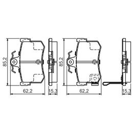 Bosch Bremsensatz, Scheibenbremse ijf14121e8 Hinterachse voll 240mm 10mm f&uuml;r ROVER MG