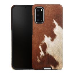 DeinDesign Galaxy S20 Handy Panzer Handyh&uuml;lle robuste Outdoor H&uuml;lle Schutzh&uuml;lle matt Fur Cow Animal Look Tough Case