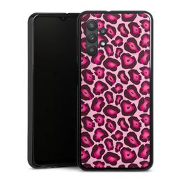 DeinDesign Galaxy A32 5G Handy Silikon H&uuml;lle Case schwarz Handyh&uuml;lle Animal Print Leo Print Leopard