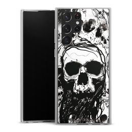 DeinDesign Galaxy S22 Ultra Handy Silikon H&uuml;lle Case transparent Handyh&uuml;lle Totenkopf Skulls Halloween Silikon Case