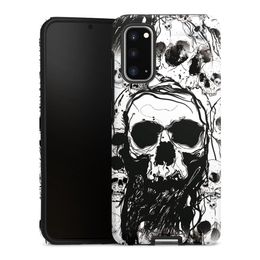 DeinDesign Galaxy S20 Handy Panzer Handyh&uuml;lle robuste Outdoor H&uuml;lle Schutzh&uuml;lle matt Skulls Totenkopf Halloween Tough Case
