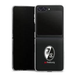 DeinDesign Galaxy Z Flip 5 Handy Hard Case Schutzh&uuml;lle transparent Smartphone Handy H&uuml;lle Sc Freiburg Official Licensed Product Coat Of Arms Hard Case