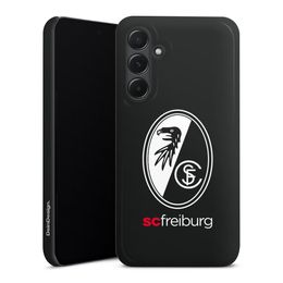 DeinDesign Galaxy A35 5G Handy Premium Case Smartphone Handyh&uuml;lle Schutzh&uuml;lle gl&auml;nzend Sc Freiburg Official Licensed Product Coat Of Arms Premium Case