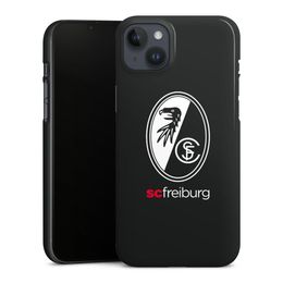 DeinDesign iPhone 14 Plus Handy Premium Case Smartphone Handyh&uuml;lle Schutzh&uuml;lle gl&auml;nzend Sc Freiburg Official Licensed Product Coat Of Arms Premium Case