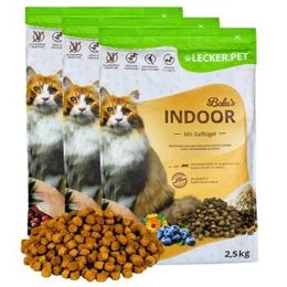 LYRA PET Lecker.Pet Balu's Indoor Gefl&uuml;gel Katzenfutter Trockenfutter Vollnahrung 7,5 kg