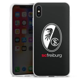 DeinDesign iPhone Xs Max Handy Silikon H&uuml;lle Case transparent Handyh&uuml;lle Sc Freiburg Official Licensed Product Coat Of Arms Silikon Case