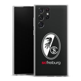 DeinDesign Galaxy S22 Ultra Handy Silikon H&uuml;lle Case transparent Handyh&uuml;lle Sc Freiburg Official Licensed Product Coat Of Arms Silikon Case