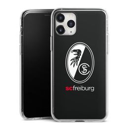 DeinDesign iPhone 11 Pro Max Handy Silikon H&uuml;lle Case transparent Handyh&uuml;lle Sc Freiburg Official Licensed Product Coat Of Arms Silikon Case