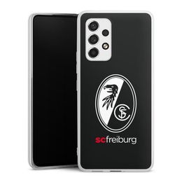 DeinDesign Galaxy A53 5G Handy Silikon H&uuml;lle Case transparent Handyh&uuml;lle Coat Of Arms Official Licensed Product Sc Freiburg Silikon Case