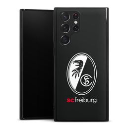 DeinDesign Galaxy S22 Ultra Handy Silikon H&uuml;lle Case schwarz Handyh&uuml;lle Sc Freiburg Official Licensed Product Coat Of Arms