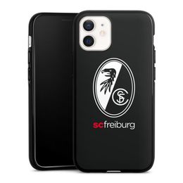 DeinDesign iPhone 12 mini Handy Silikon H&uuml;lle Case schwarz Handyh&uuml;lle Sc Freiburg Official Licensed Product Coat Of Arms