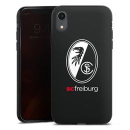 DeinDesign iPhone Xr Handy Silikon H&uuml;lle Case schwarz Handyh&uuml;lle Sc Freiburg Official Licensed Product Coat Of Arms