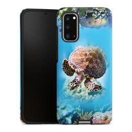 DeinDesign Galaxy S20 Handy Panzer Handyh&uuml;lle robuste Outdoor H&uuml;lle Schutzh&uuml;lle matt Ocean Animals Turtle Tough Case