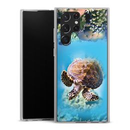 DeinDesign Galaxy S22 Ultra Handy Silikon H&uuml;lle Case transparent Handyh&uuml;lle Ocean Turtle Animals Silikon Case