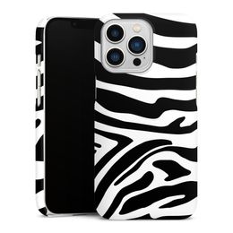 DeinDesign iPhone 13 Pro Handy Premium Case Smartphone Handyh&uuml;lle Schutzh&uuml;lle matt Animal Look Zebra Animal Print Premium Case