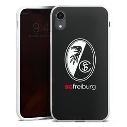 DeinDesign iPhone Xr Handy Silikon H&uuml;lle Case wei&szlig; Handyh&uuml;lle Sc Freiburg Official Licensed Product Coat Of Arms Silikon Case